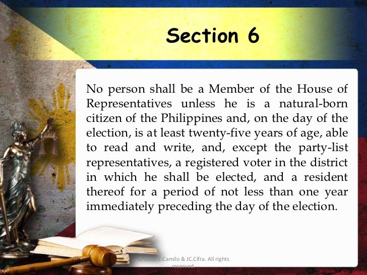Philippine Constitution 1987 (Article 6)