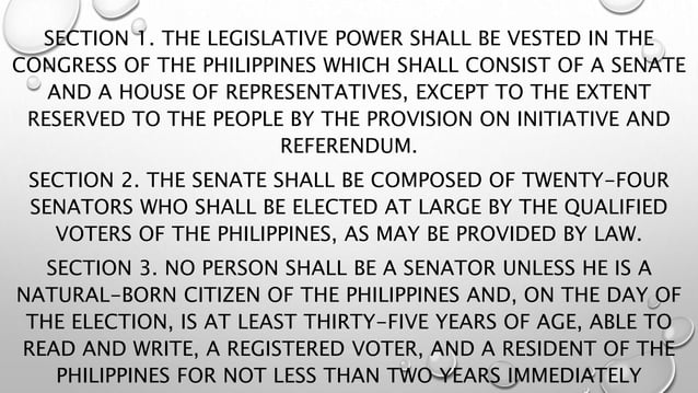 Article 6 legislative Department | PPTX