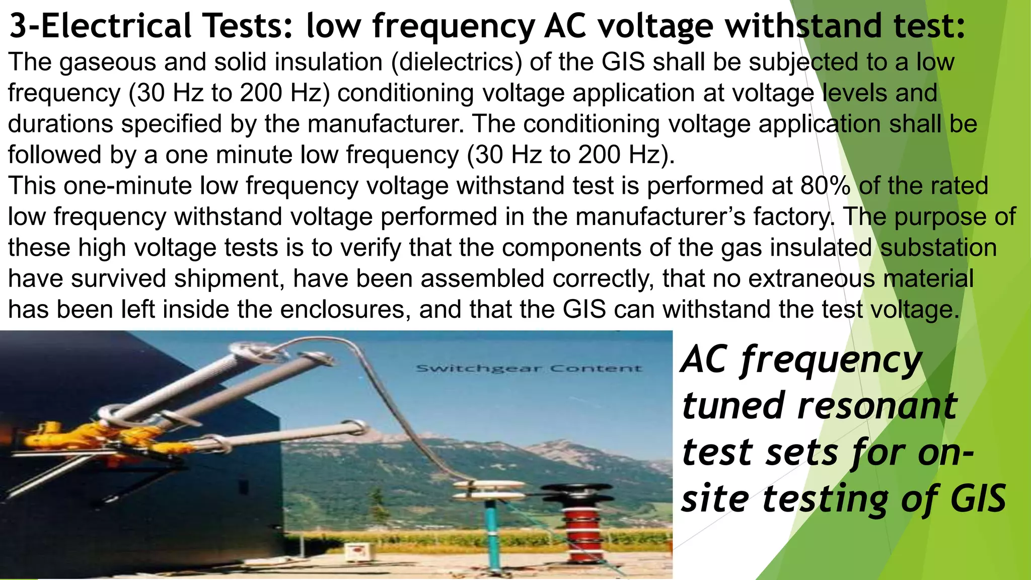 High Voltage Gas Insulted Switchgear (GIS) Field Testing According to ...