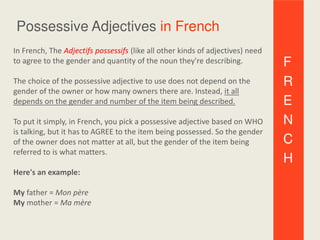 All about the french possessive | PDF