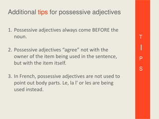 All about the french possessive | PDF