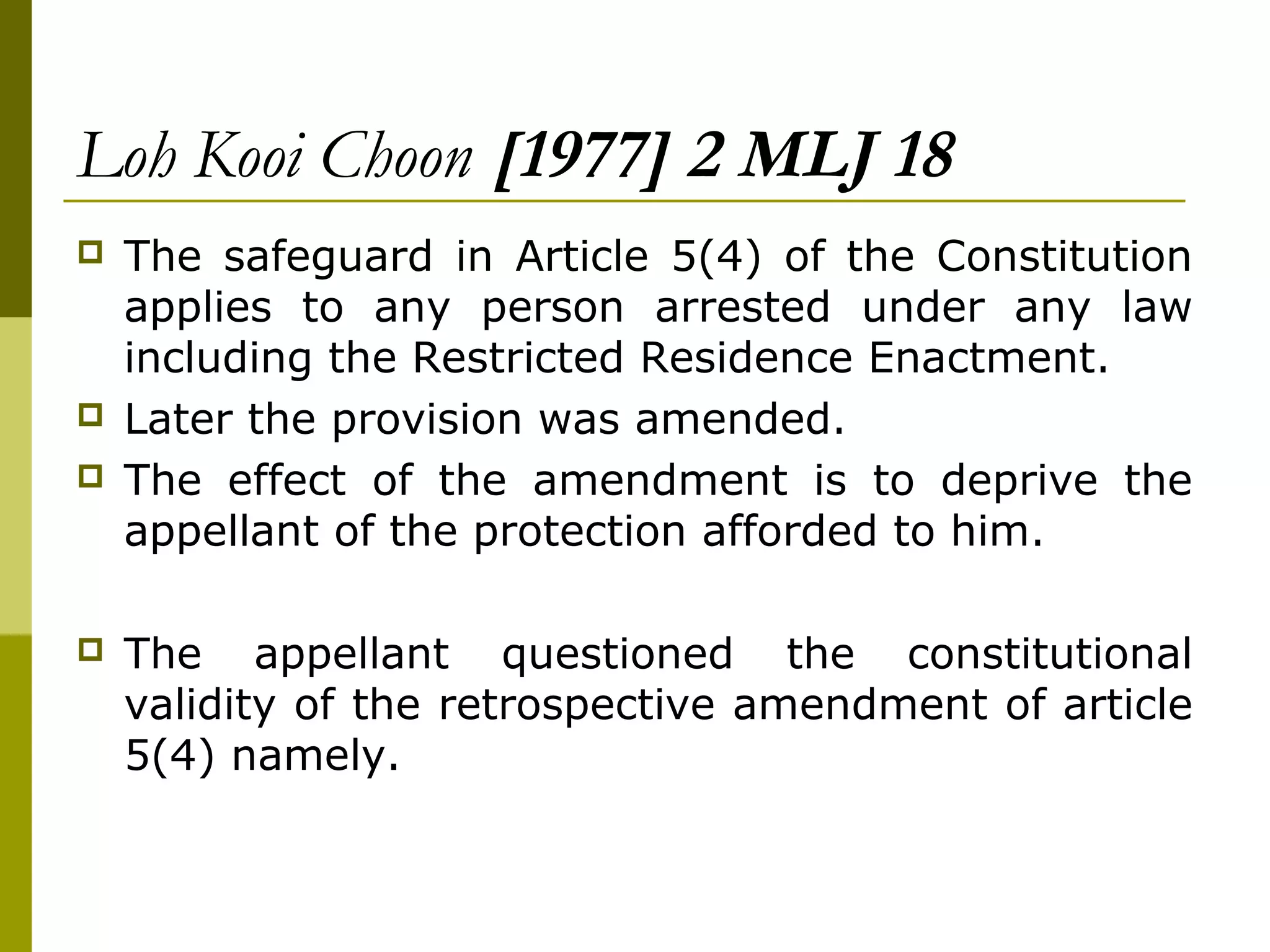 Article 7 prohibition of retrospective criminal law | PPT
