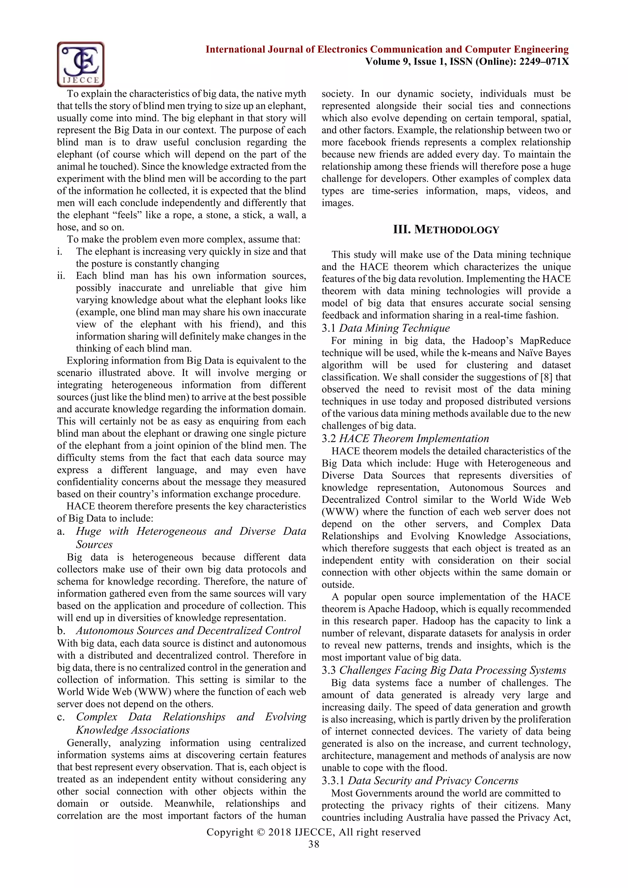 A Model Design of Big Data Processing using HACE Theorem | PDF
