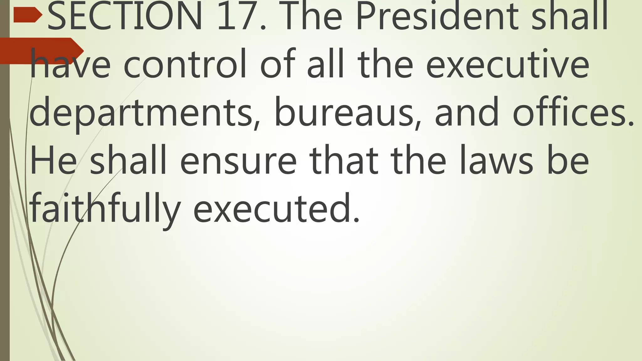 Article 7 executive department | PPTX