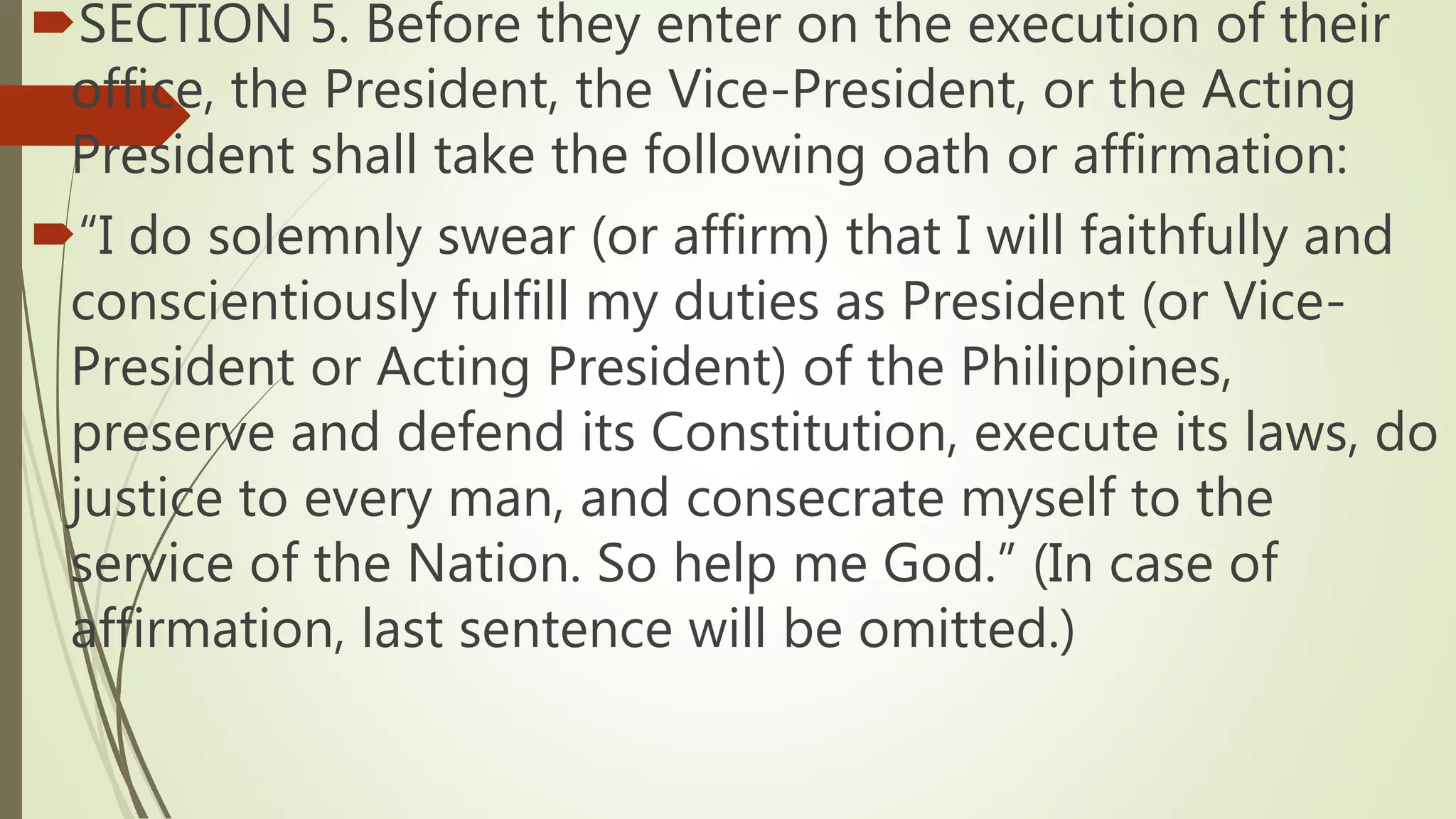 Article 7 executive department | PPTX