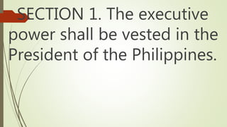 Article 7 executive department | PPTX
