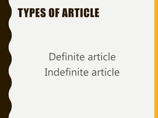 Article a, an and the | PPTX