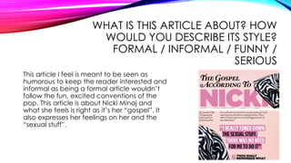 Article analysis | PPT