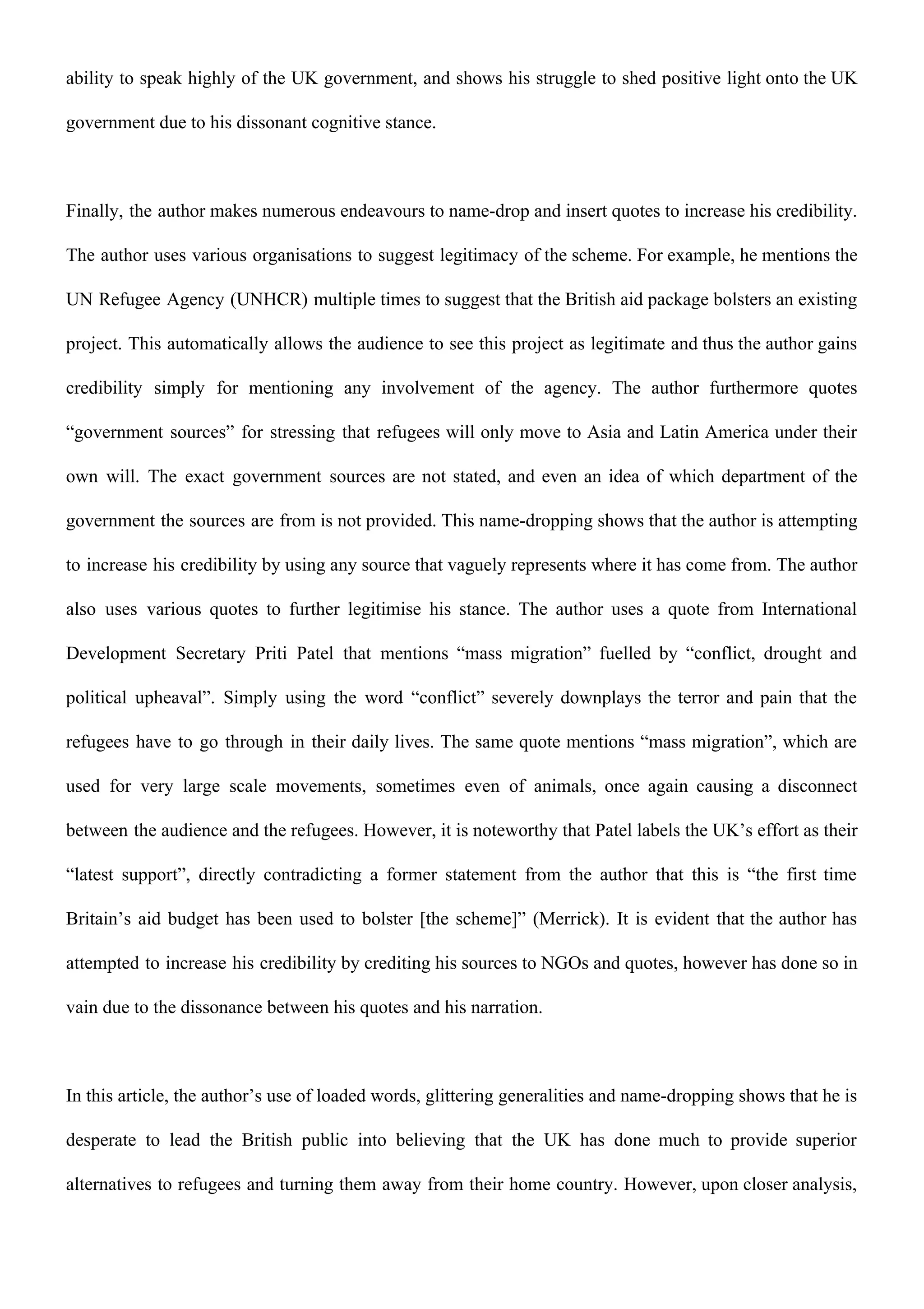 English Article Analysis Essay | PDF