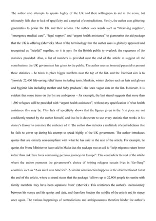 English Article Analysis Essay | PDF