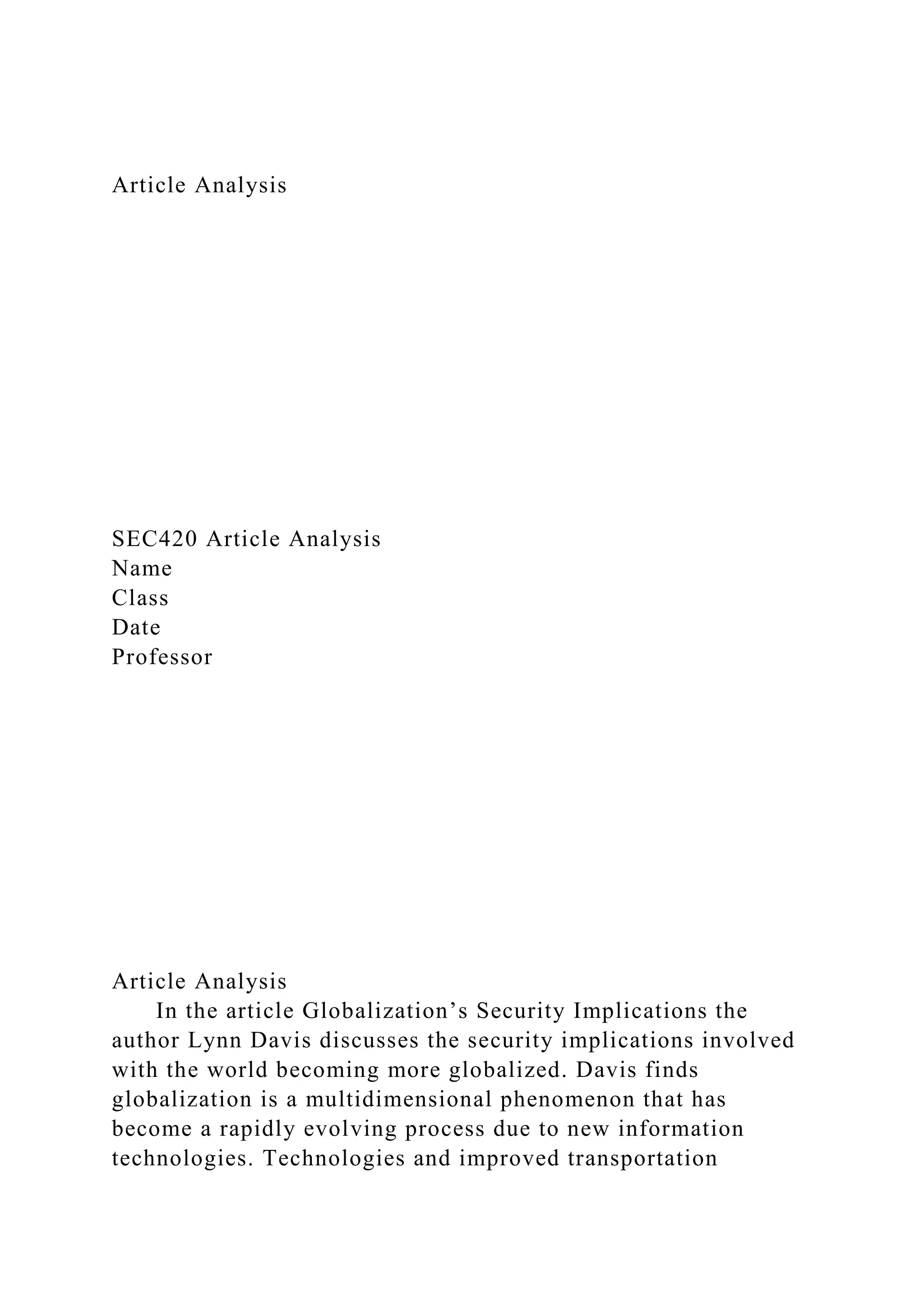 Article Analysis SEC420 Article Analys.docx