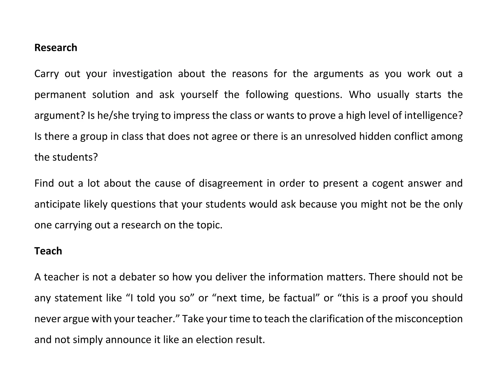 Managing Classroom Argument | PDF