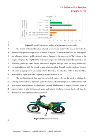 Motorcycles for Transporting Agricultural Products and Modifications | PDF