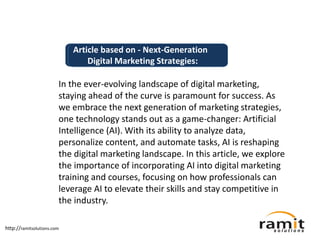 Article based on - Next-Generation Digital Marketing Strategies.pptx