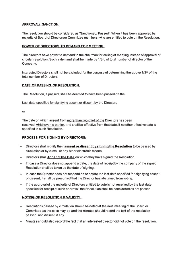 Article circular resolution | DOCX | Business Accounting & Finance ...