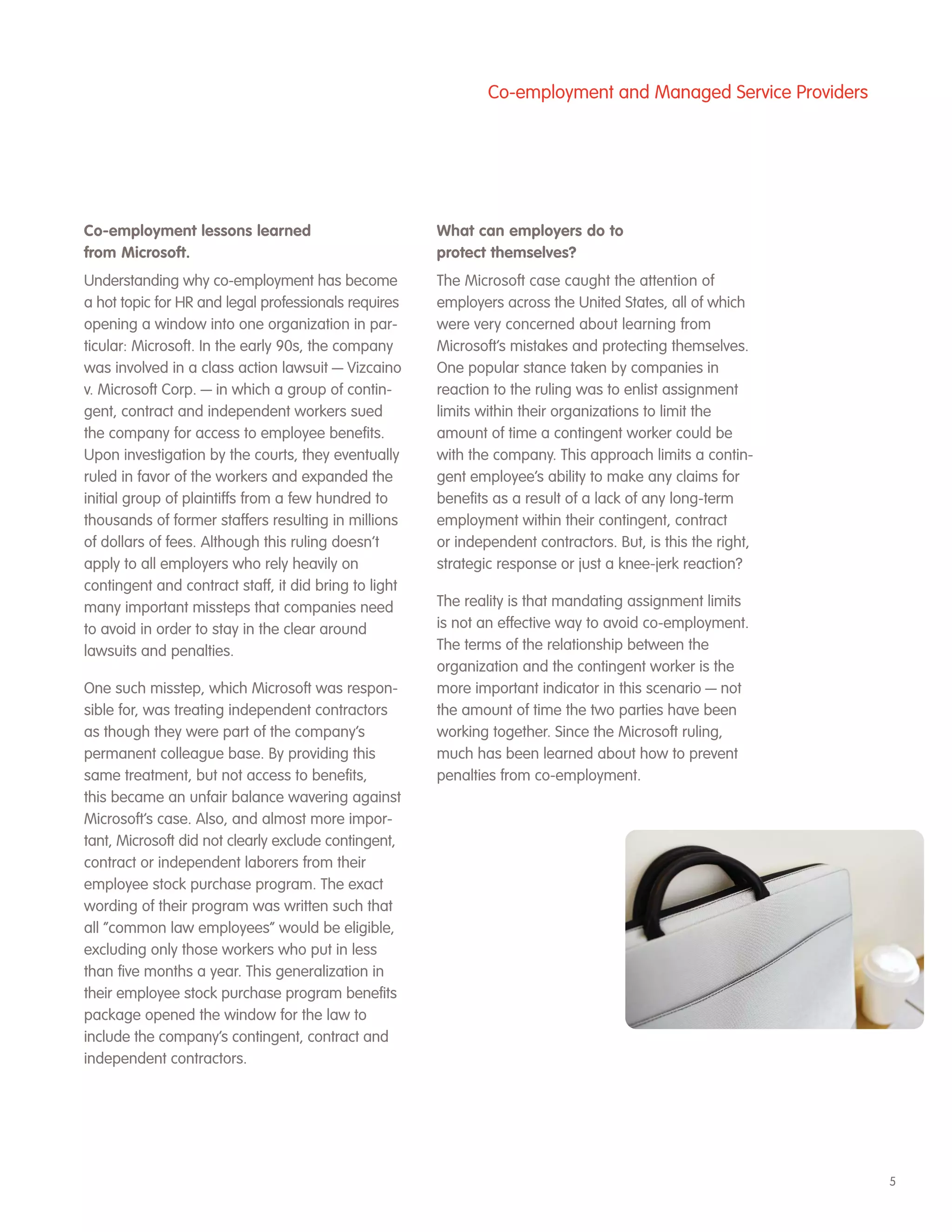 Co-employment and Managed Service Providers | PDF