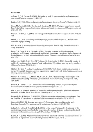 Destructive leadership impact on employees performance | DOCX | Human ...