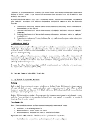 Destructive leadership impact on employees performance | DOCX | Human ...