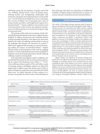 ARTICLE dignity Therapy.pdf | Physical Therapy | Wellness