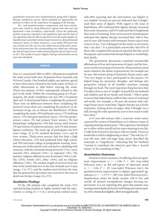 ARTICLE dignity Therapy.pdf | Physical Therapy | Wellness