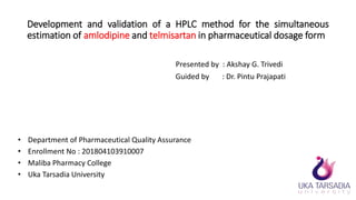 Research article discussion for simultaneous method HPLC estimation | PPT