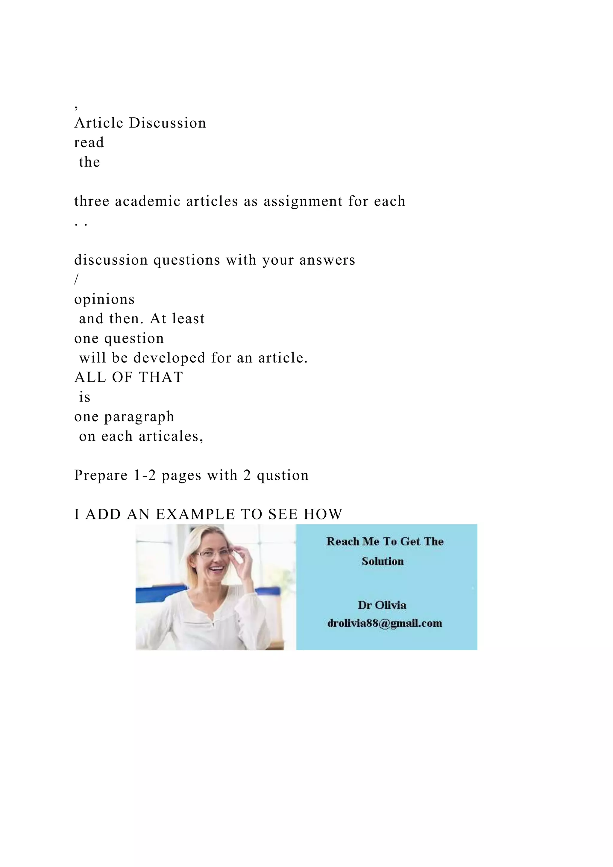 ,Article Discussion read thethree academic articles as ass.docx