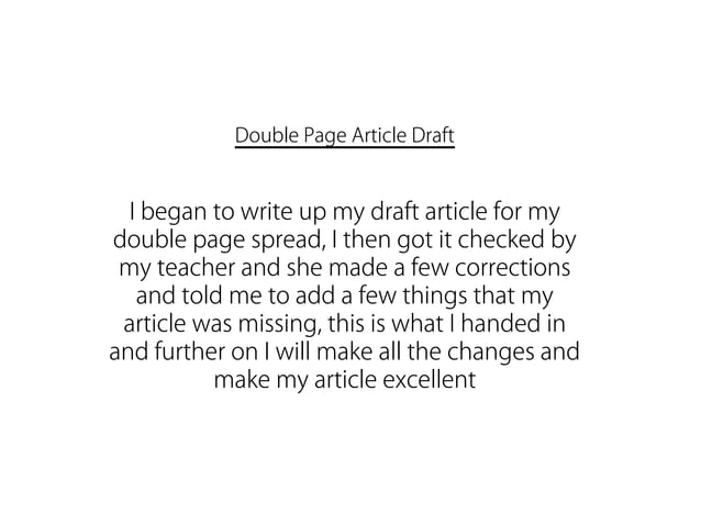 Double Page Article Draft | PPT