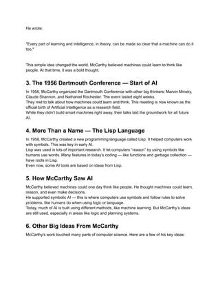 Who is the Father of Artificial Intelligence? Learn About the First ...