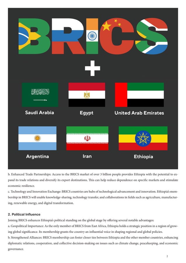 Unlocking New Horizons: Exploring the Benefits of Ethiopia’s BRICS MembershipUnlocking New ...