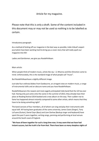 Article for my magazine | DOCX