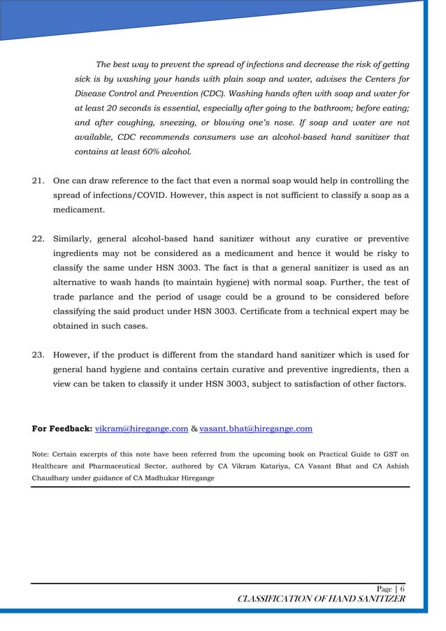 GST classification of Hand Sanitizer | PDF | Skin Care | Beauty