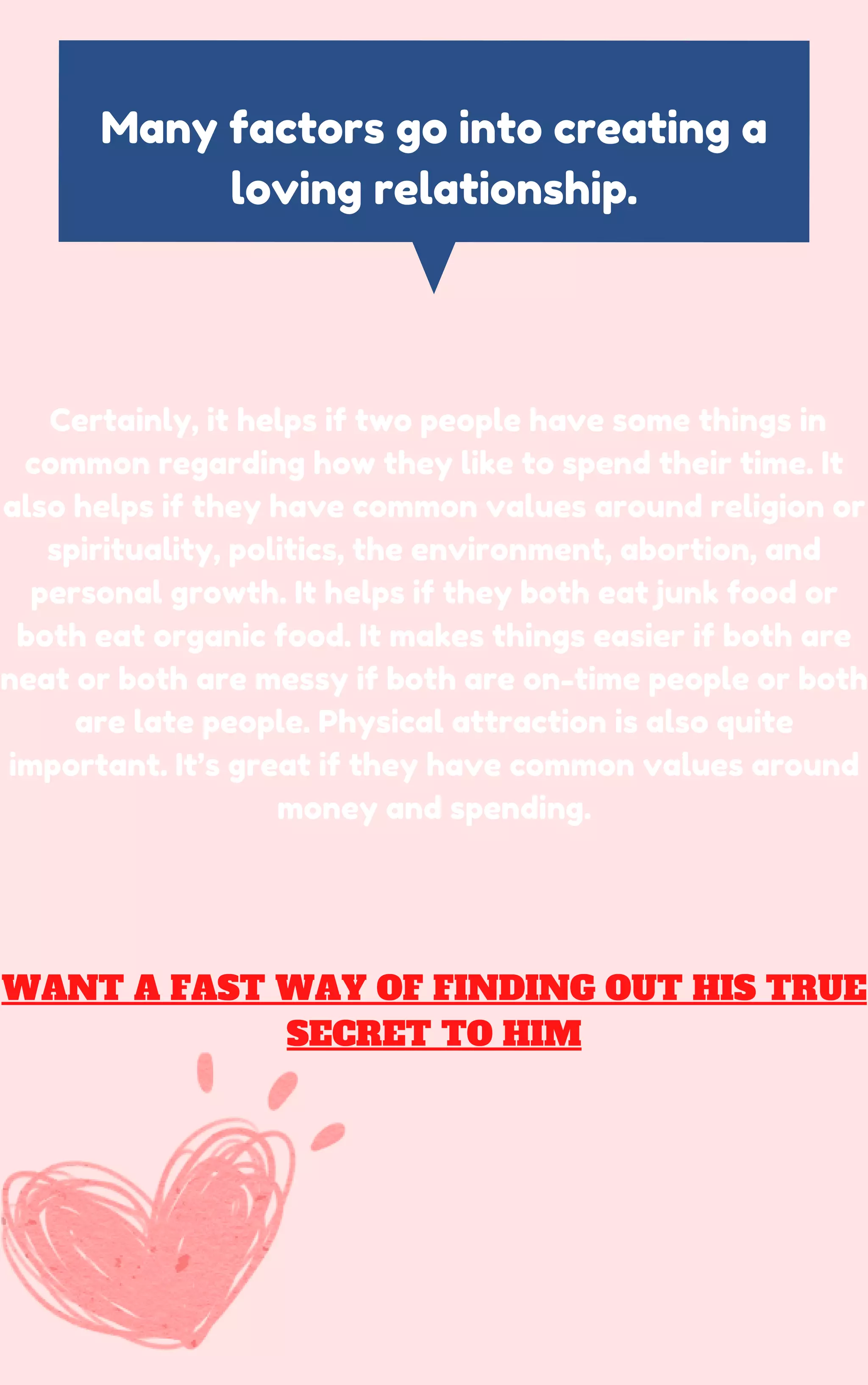 The Powerful Secret To A Loving Relationship | PDF