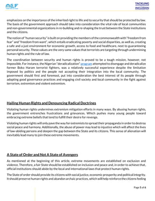 The Preservation of Human Rights is Integral to Combating Violent ...