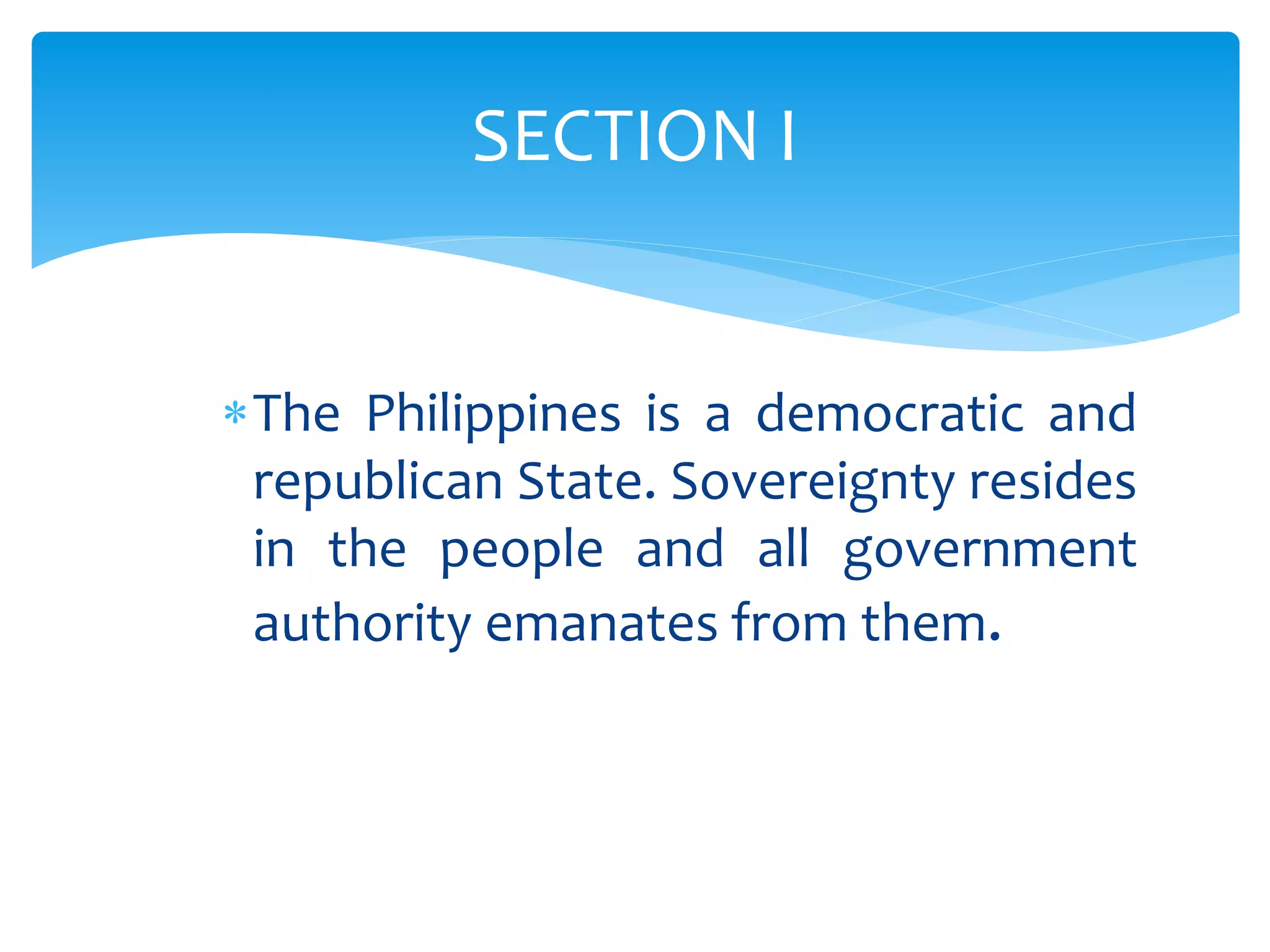 Article II: Declaration of Principles and State Policies | PPTX