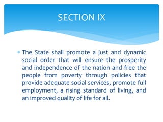 Article II: Declaration of Principles and State Policies | PPTX