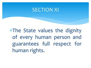 Article II: Declaration of Principles and State Policies | PPTX