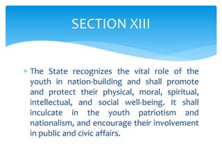 Article II: Declaration of Principles and State Policies | PPTX