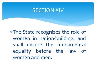 Article II: Declaration of Principles and State Policies | PPTX