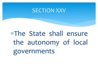Article II: Declaration of Principles and State Policies | PPTX