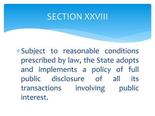 Article II: Declaration of Principles and State Policies | PPTX