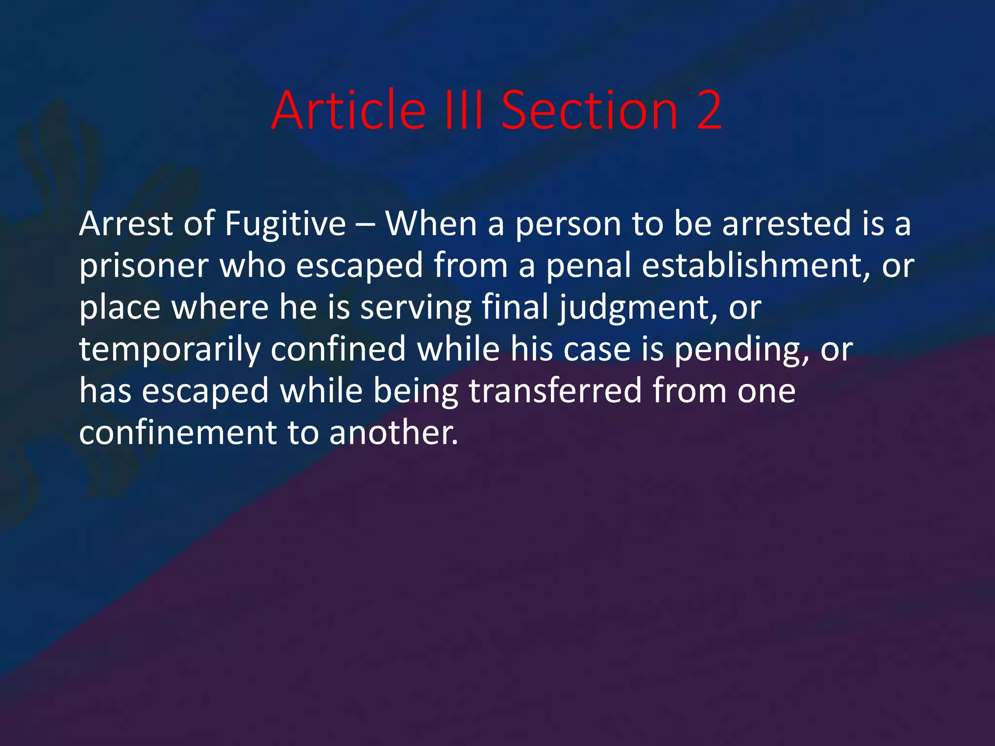 Philippine Bill of Rights Article III Section 2 | PPTX