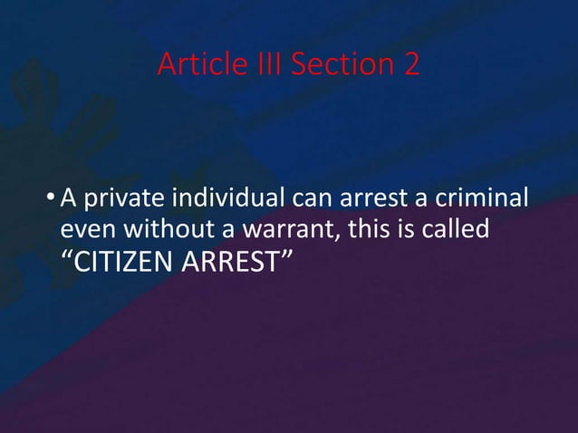 Philippine Bill of Rights Article III Section 2 | PPTX | Crime & Harmful Acts to Individuals ...