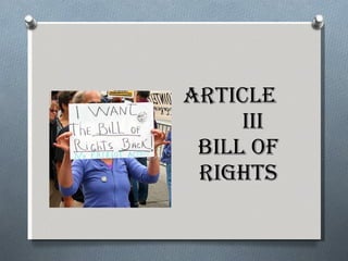 Article III Bill of Rights | PPT