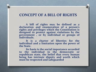 Importance Of Bill Of Rights