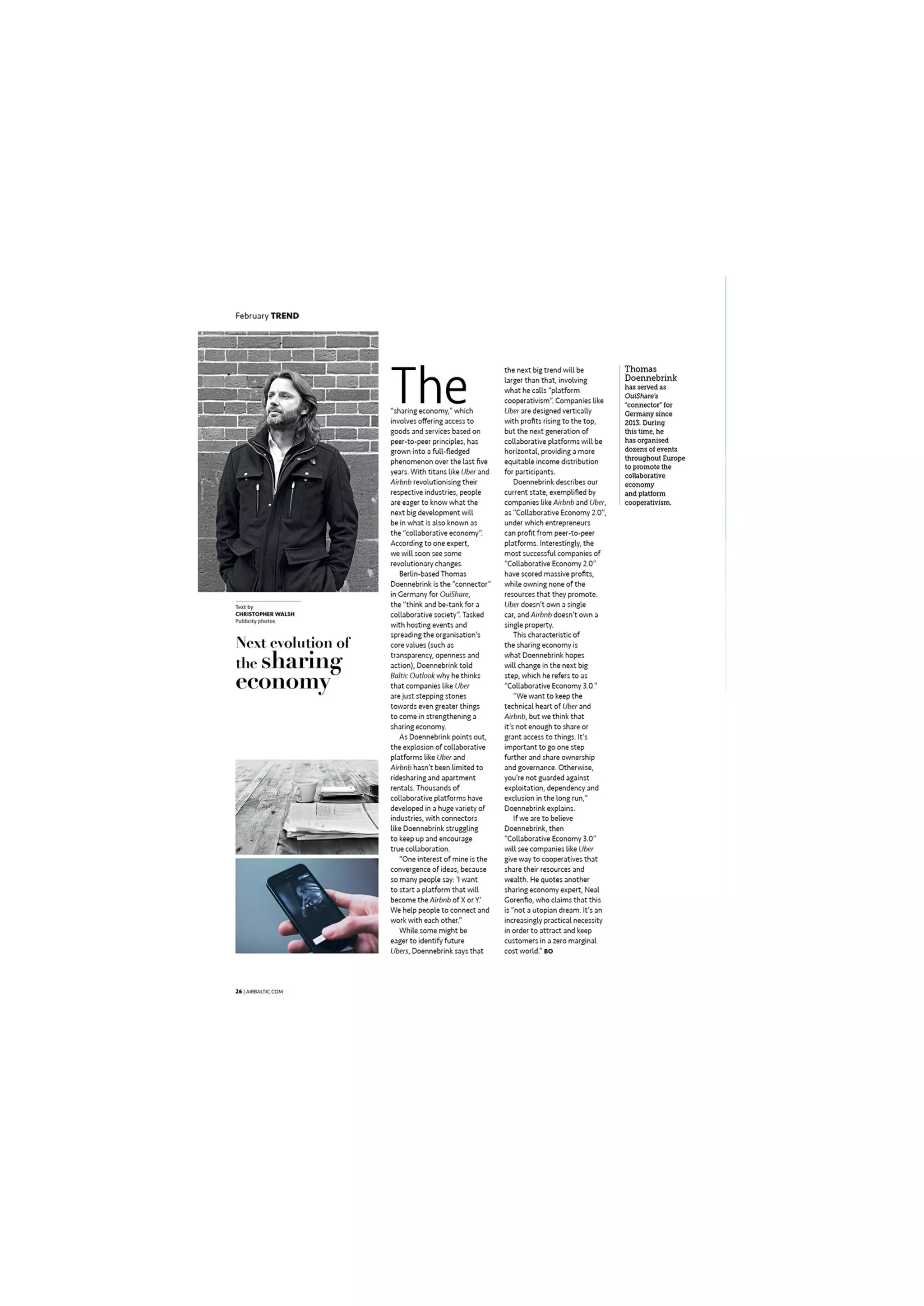 Next evolution of the Sharing Economy - One-pager in Baltic-Air-Magazin ...