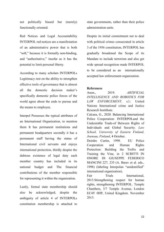 Interpol: Nature, Legal Status and Power | PDF