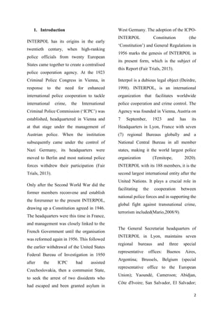 Interpol: Nature, Legal Status and Power | PDF