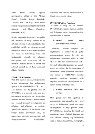 Interpol: Nature, Legal Status and Power | PDF