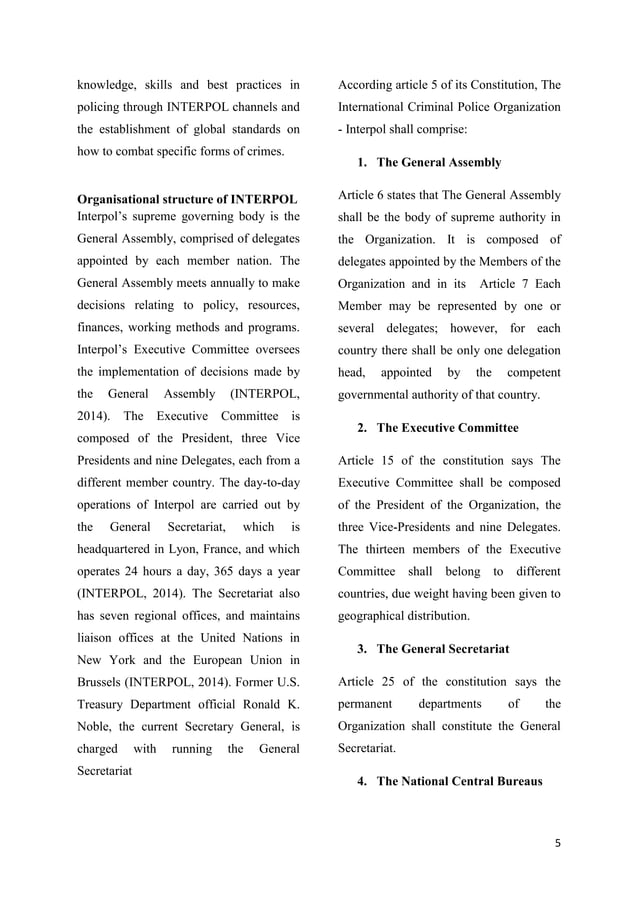Interpol: Nature, Legal Status and Power | PDF