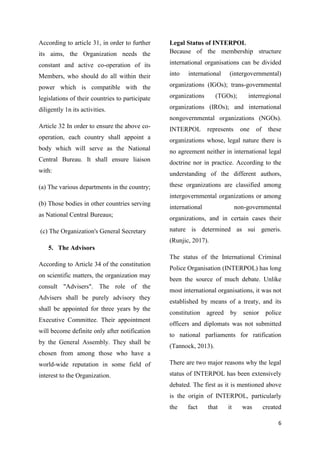 Interpol: Nature, Legal Status and Power | PDF